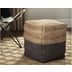 Sweed Valley Natural And Black Pouf by Ashley Furniture | 1StopBedrooms