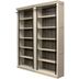 Toulouse 96 Inch Tall Wall Bookcase with Ladder In Aged Chateau White ...