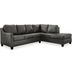 Valderno 2-Piece RAF Sectional With Chaise In Fog by Ashley Furniture | 1StopBedrooms