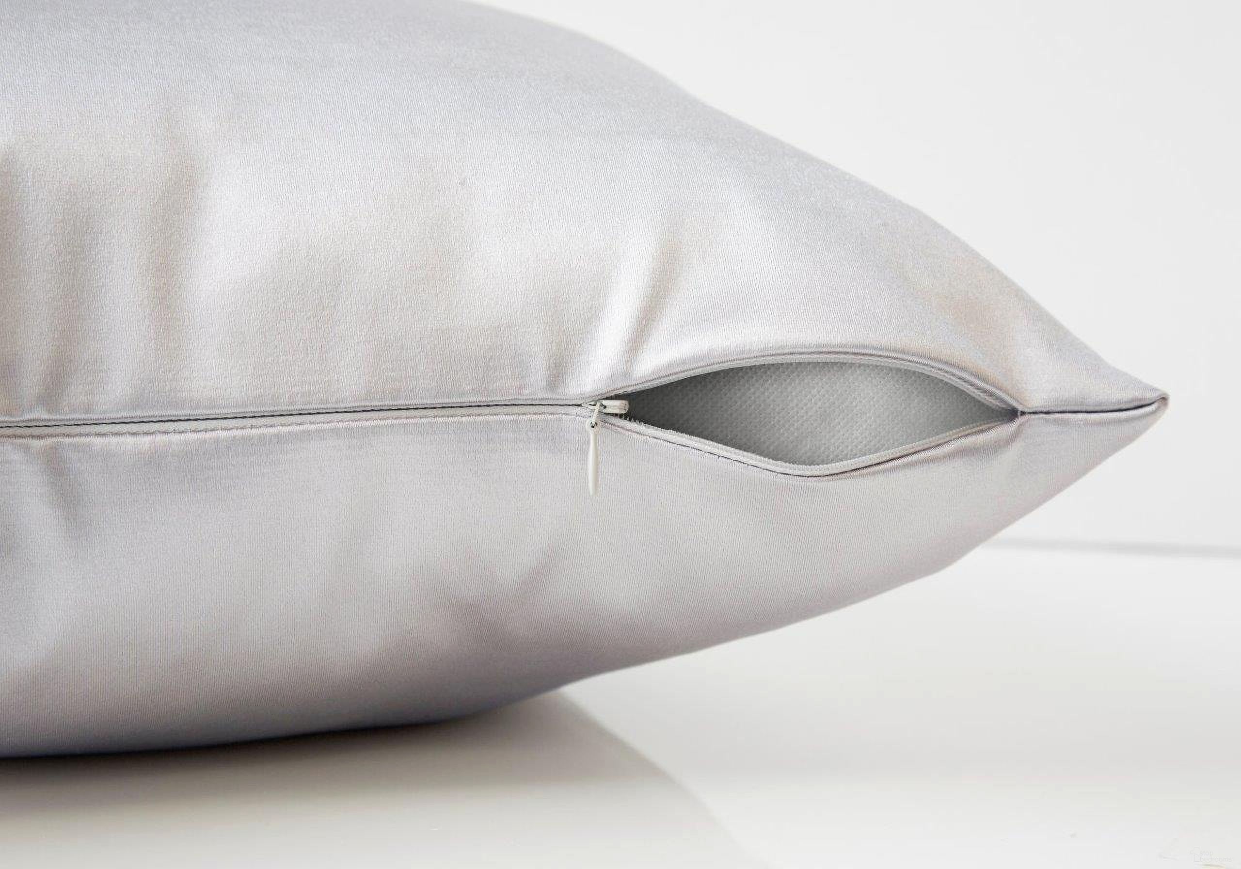 1 Piece 18 Inch x 18 Inch Pillow In Silver Satin by Monarch Specialties ...
