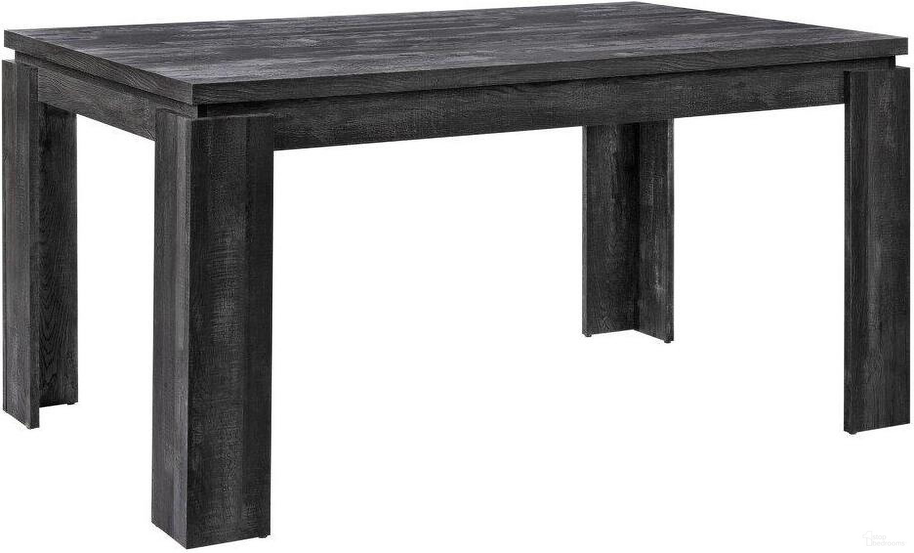 36 Inch x 60 Inch Dining Table In Black Reclaimed Wood by Monarch ...