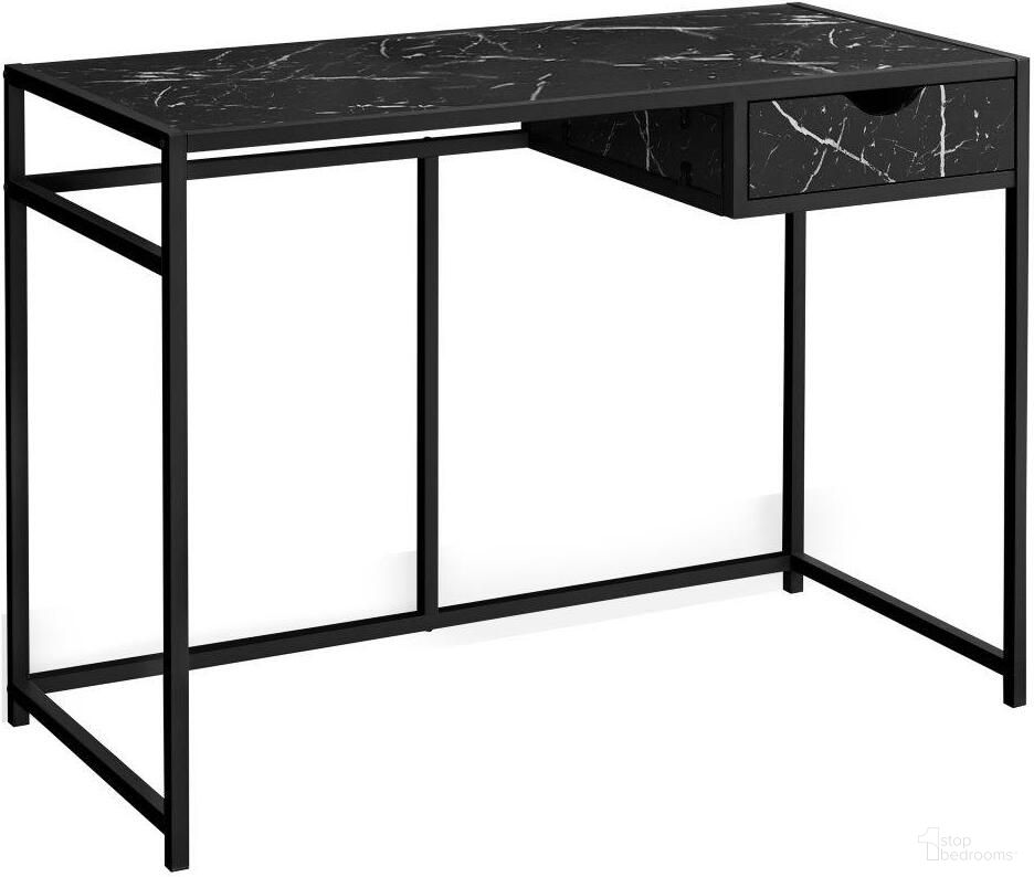 42 Inch Computer Desk In Black Marble Look by Monarch Specialties ...