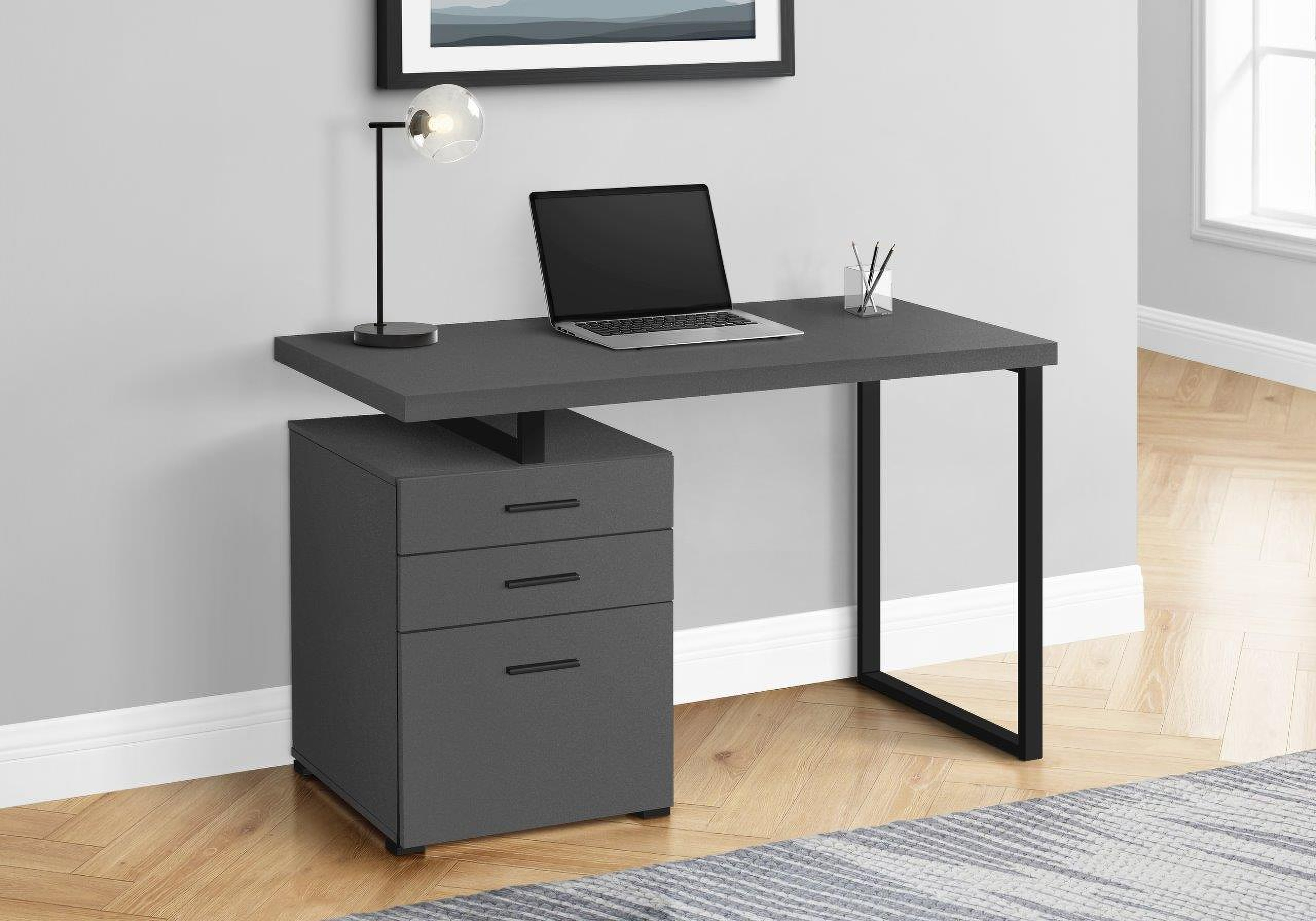 48 Inch Computer Desk In Modern Grey I 7645 by Monarch Specialties ...