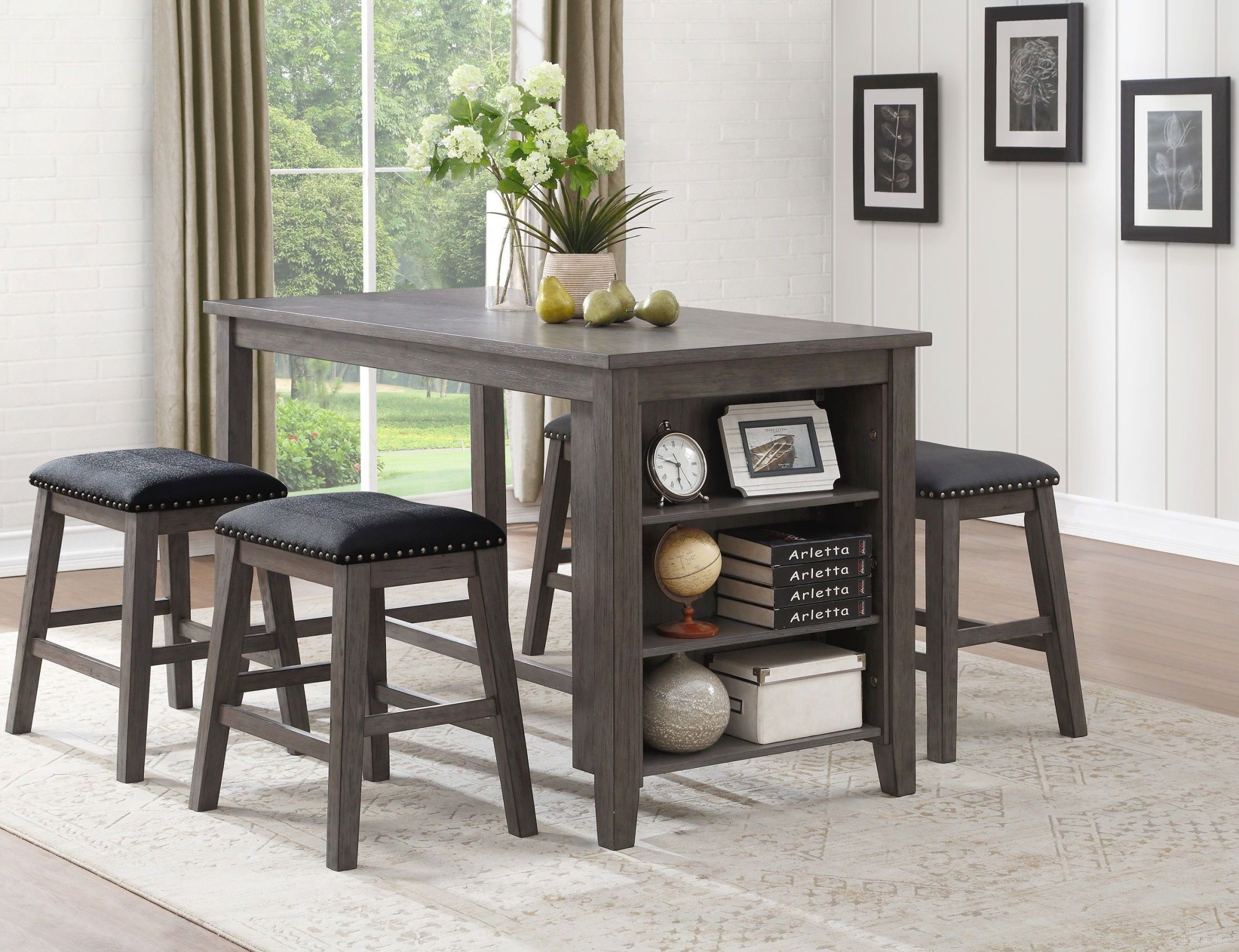 Timbre Gray Counter Height Dining Room Set by Homelegance | 1StopBedrooms