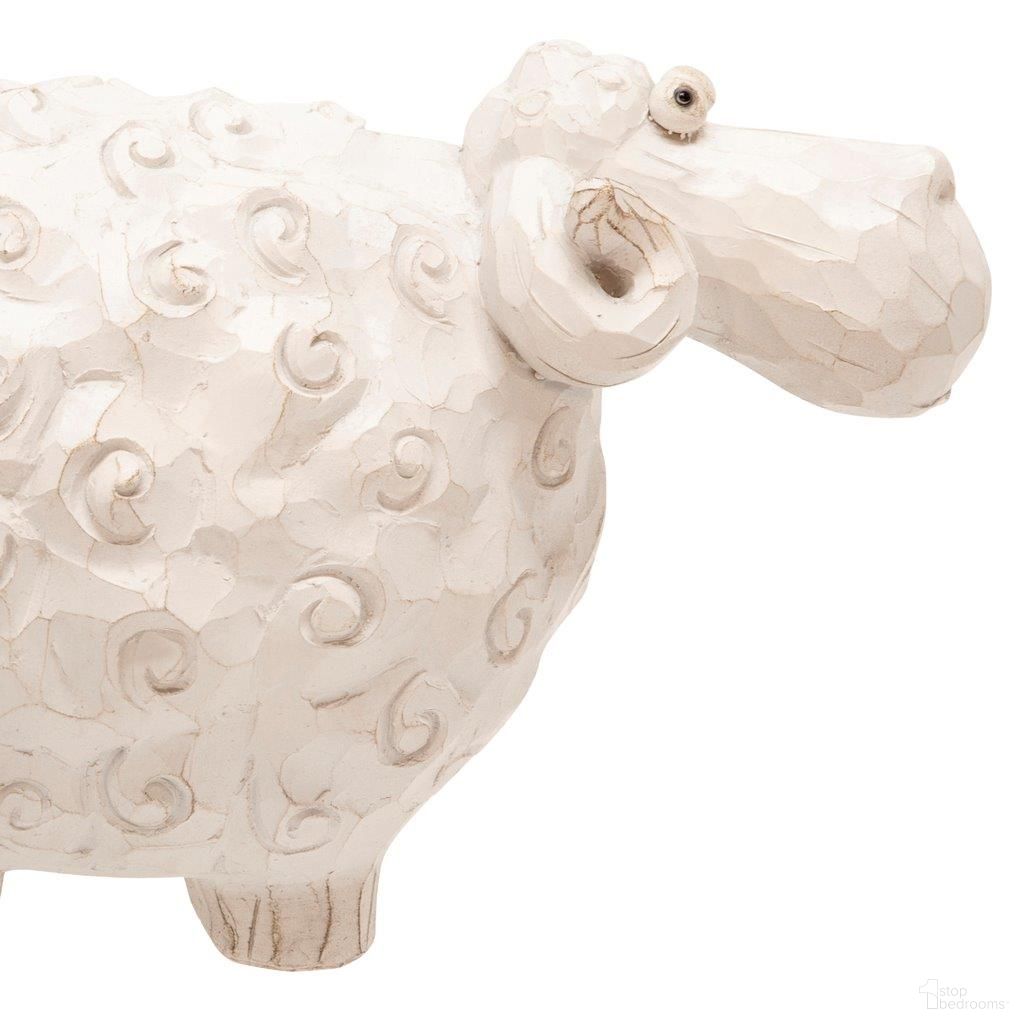 7.5 Inch Carved White Sheep by Sagebrook | 1StopBedrooms