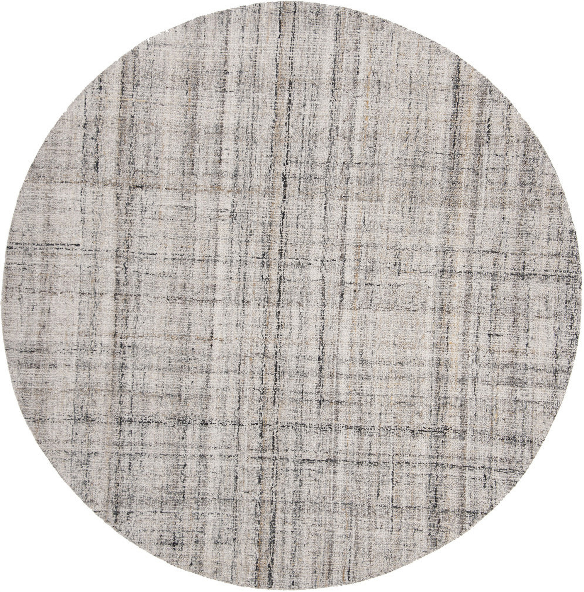 Abstract Hand Tufted Camel and Black 4' x 4' Round Rugs by Safavieh ...