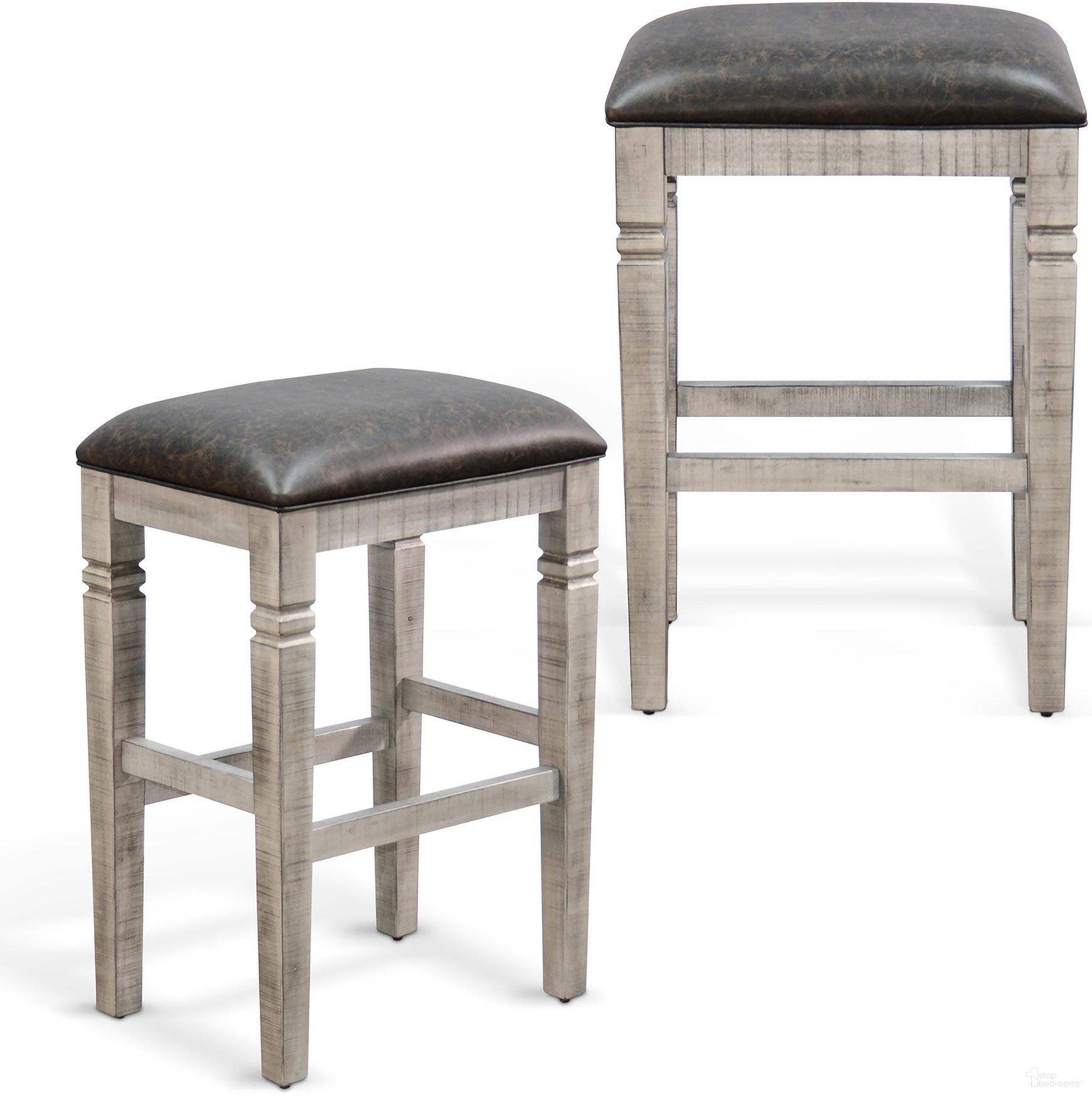 Alpine 30 Inch Stool With Cushion Seat In Grey by Sunny Design ...