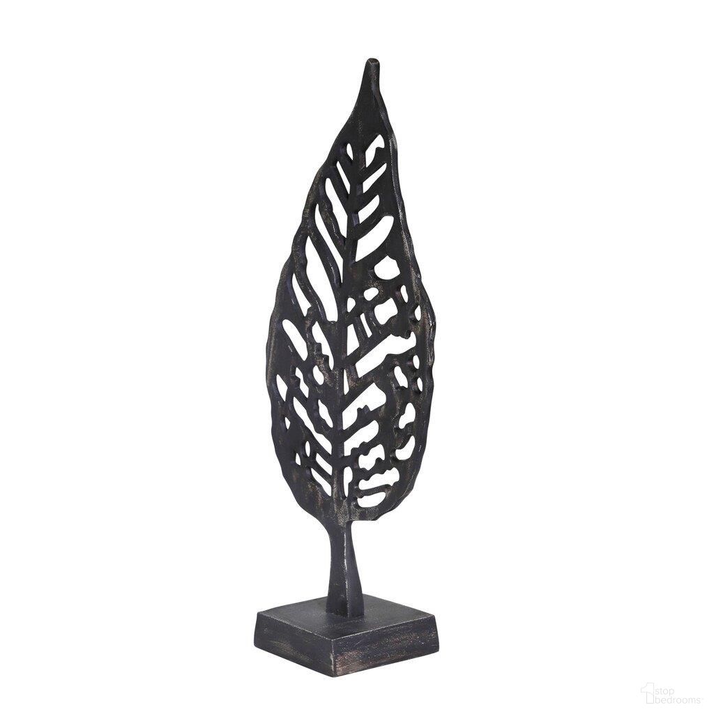 Aluminum Leaf On Stand In 18 Inch Black Antique by Sagebrook ...