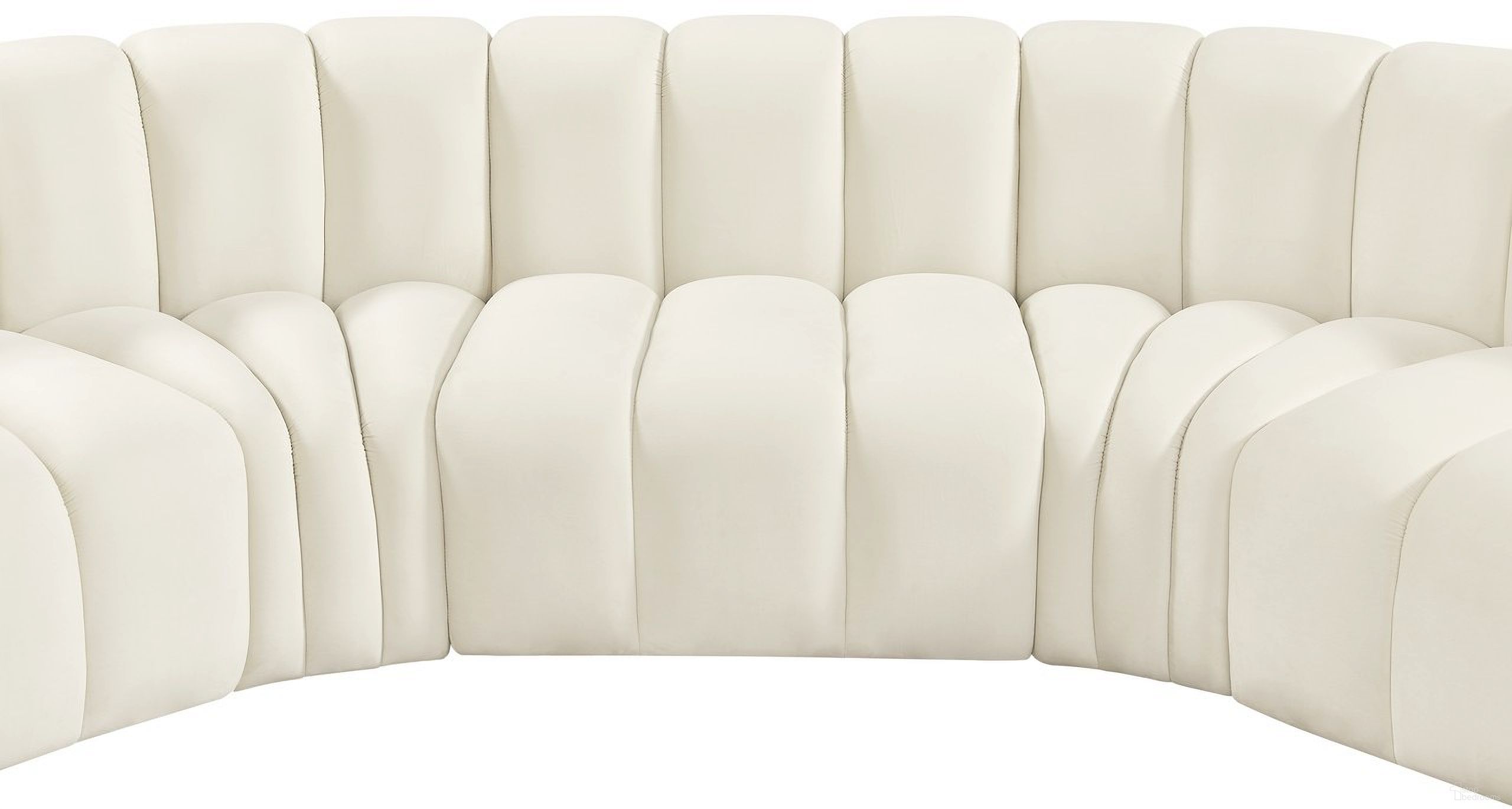 Arc Modular Sofa In Cream Velvet by Meridian | 1StopBedrooms