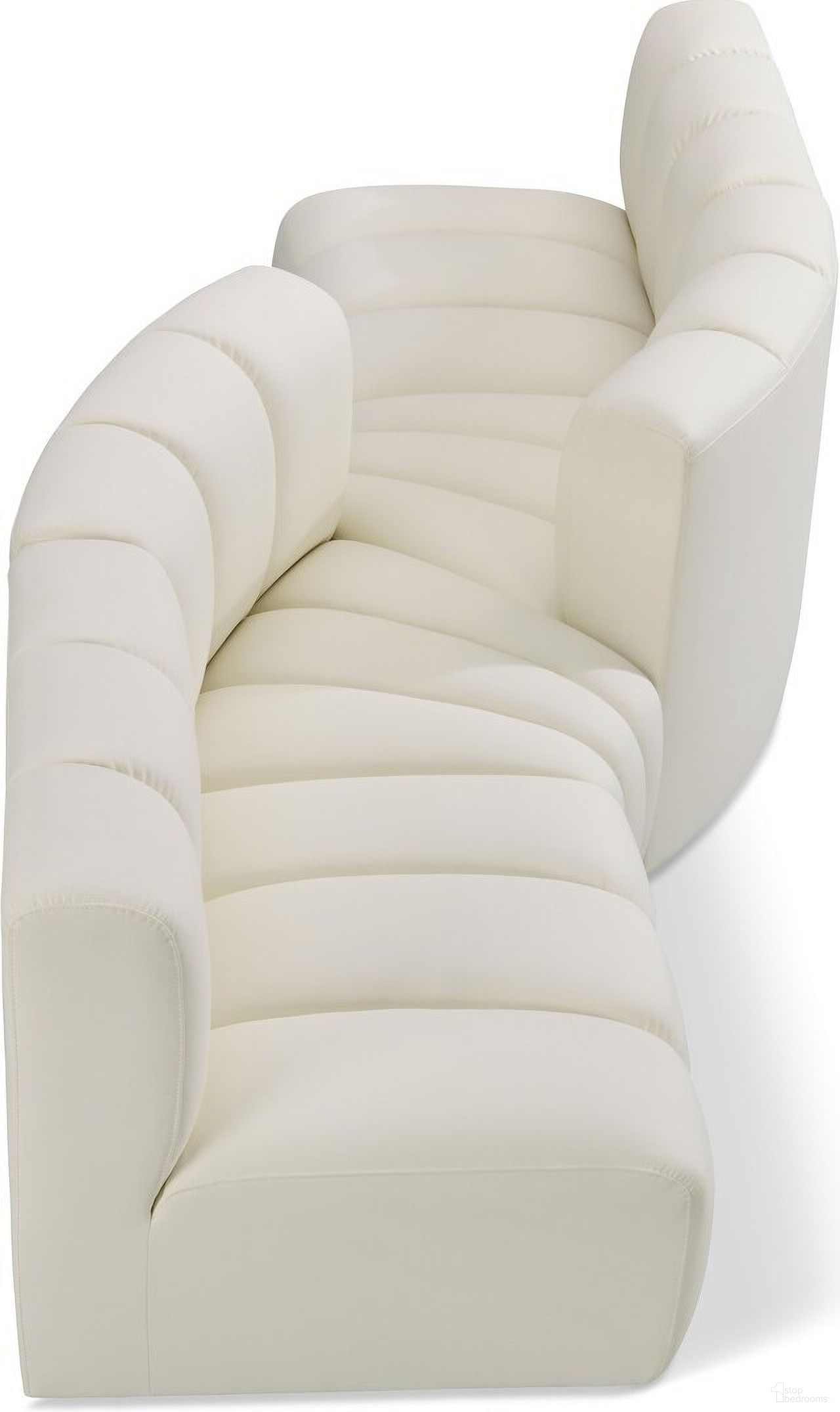 Arc Vegan Leather Modular Sofa In Cream by Meridian | 1StopBedrooms