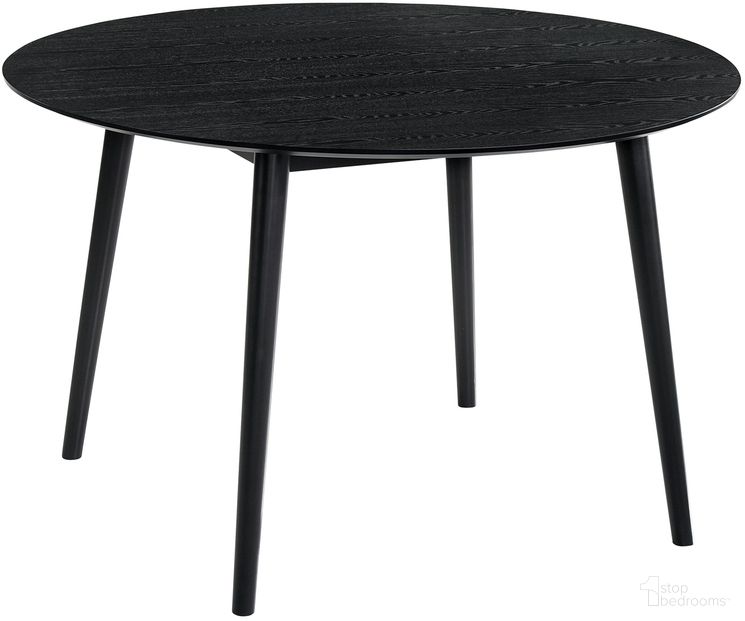Arcadia 48 Inch Round Dining Table In Black Wood by Armen Living ...