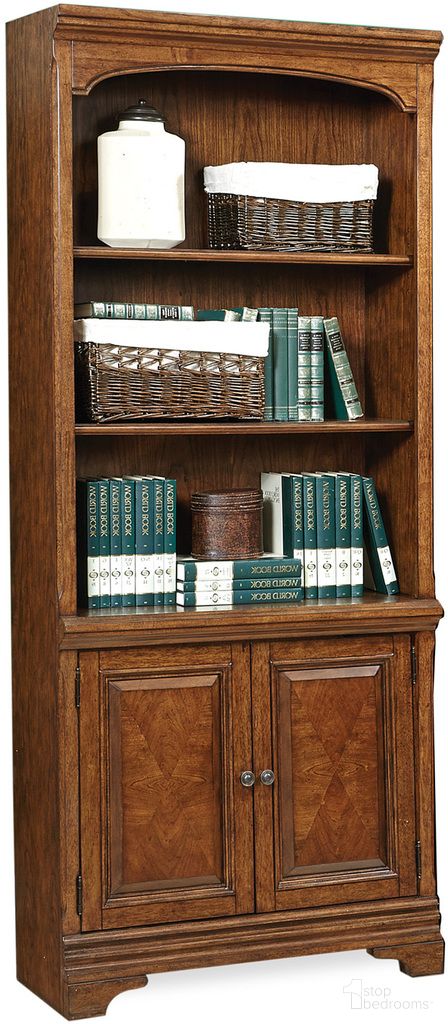 Aspenhome Hawthorne Bookcase Wall in Brown Cherry | 1StopBedrooms