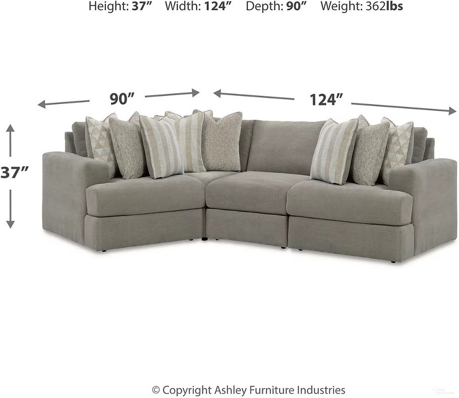 Avaliyah 4-Piece Sectional In Ash by Ashley Furniture | 1StopBedrooms