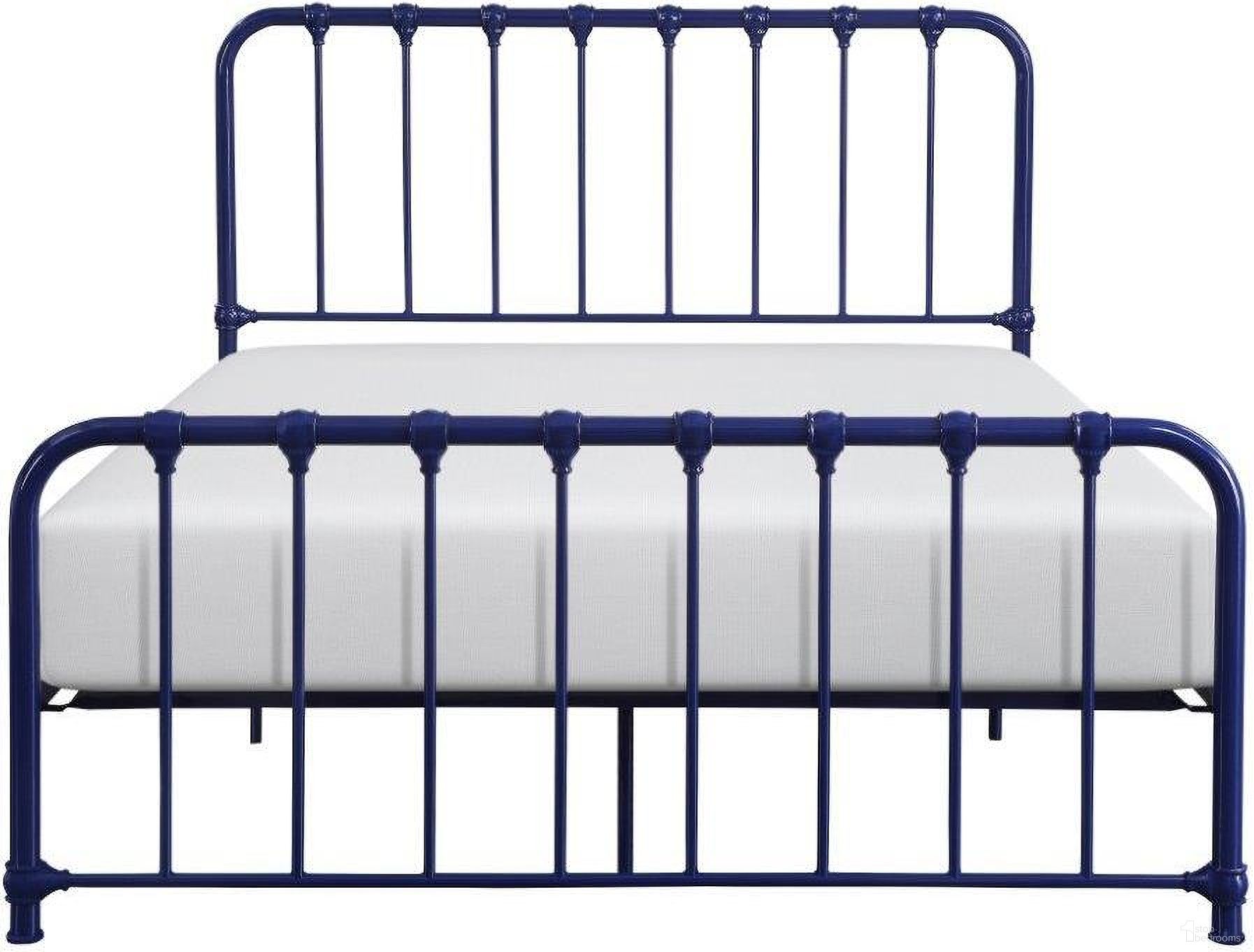 Bethany Blue Queen Metal Bed In A Box by Homelegance | 1StopBedrooms