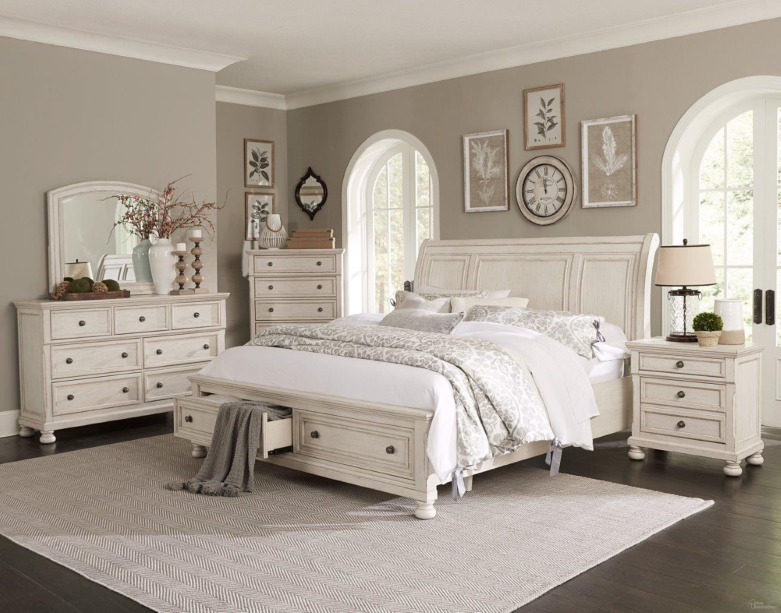 Bethel Wire Brushed Storage Platform Bedroom Set by Homelegance ...