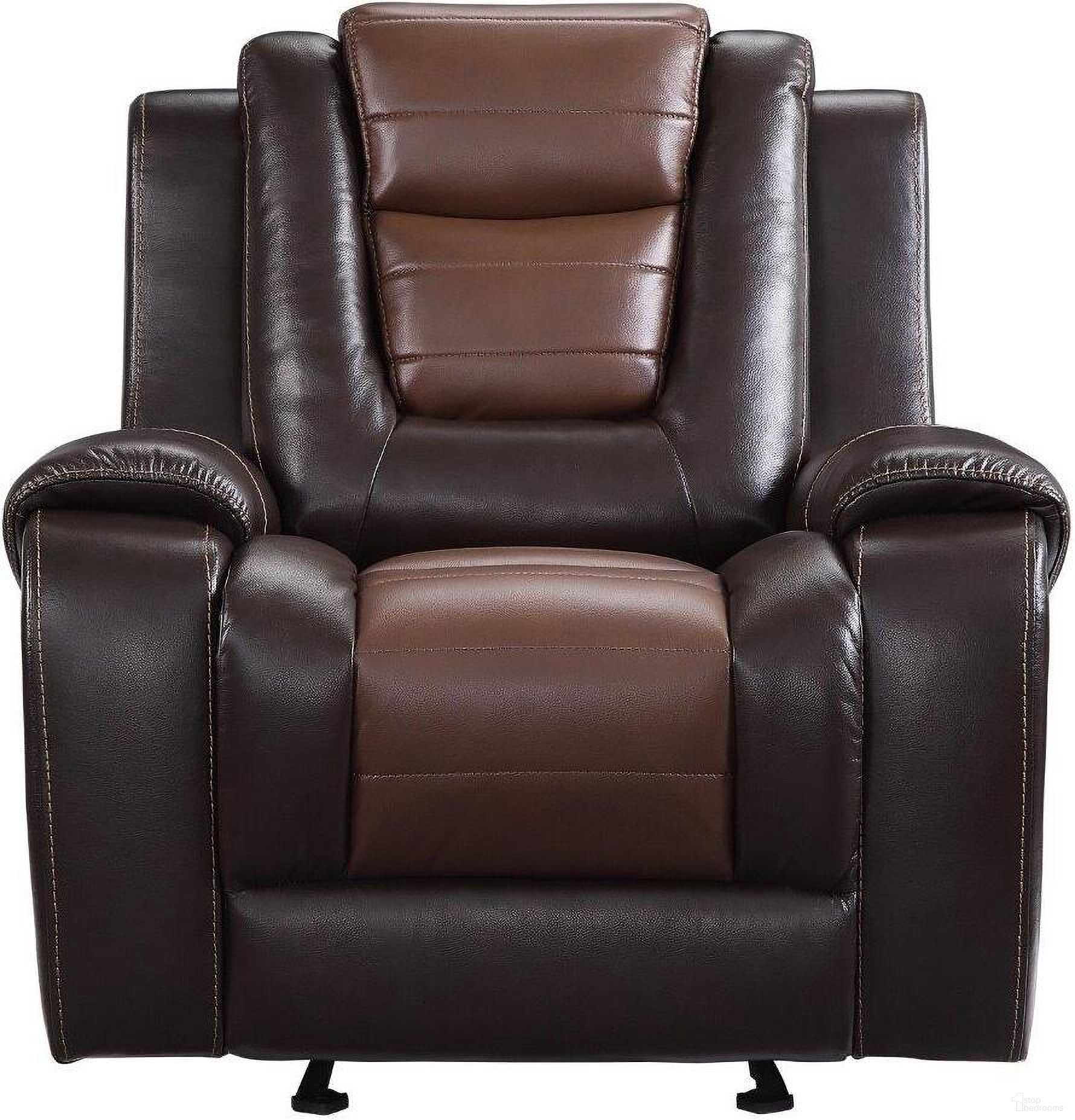 Briscoe Light And Dark Brown Glider Reclining Chair by Homelegance ...