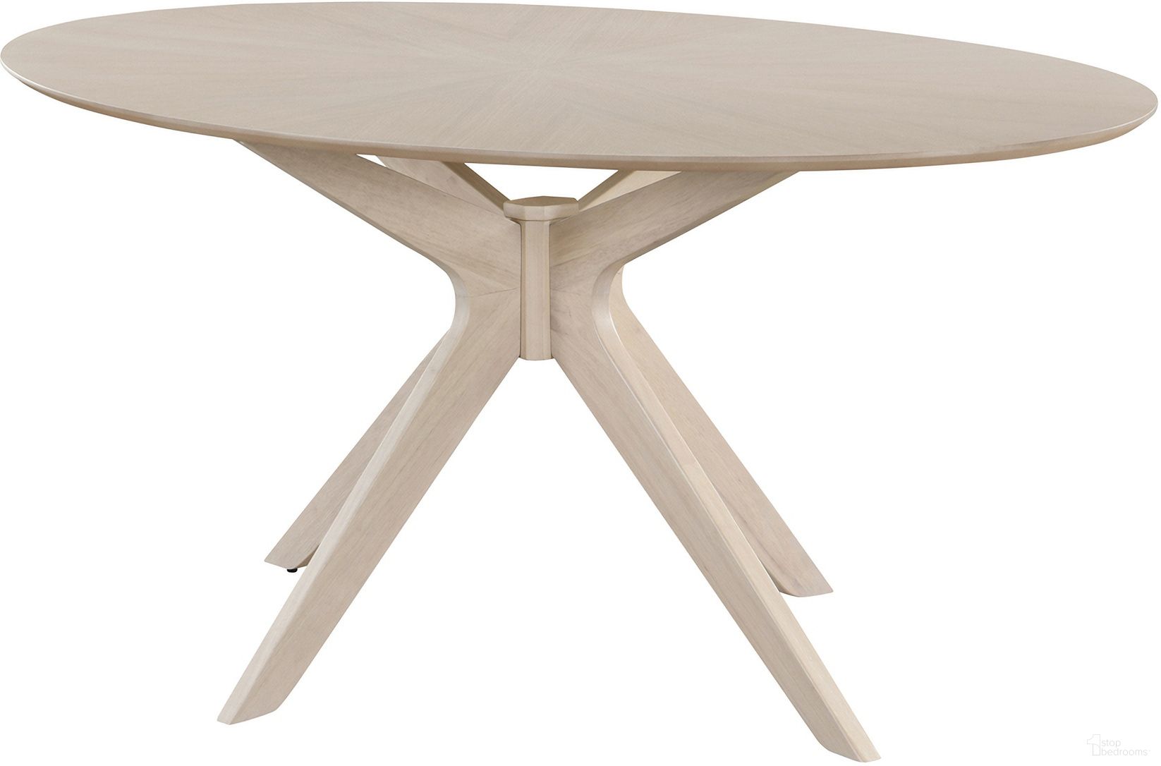 Brockton Oval Dining Table In White Wash by Aeons | 1StopBedrooms