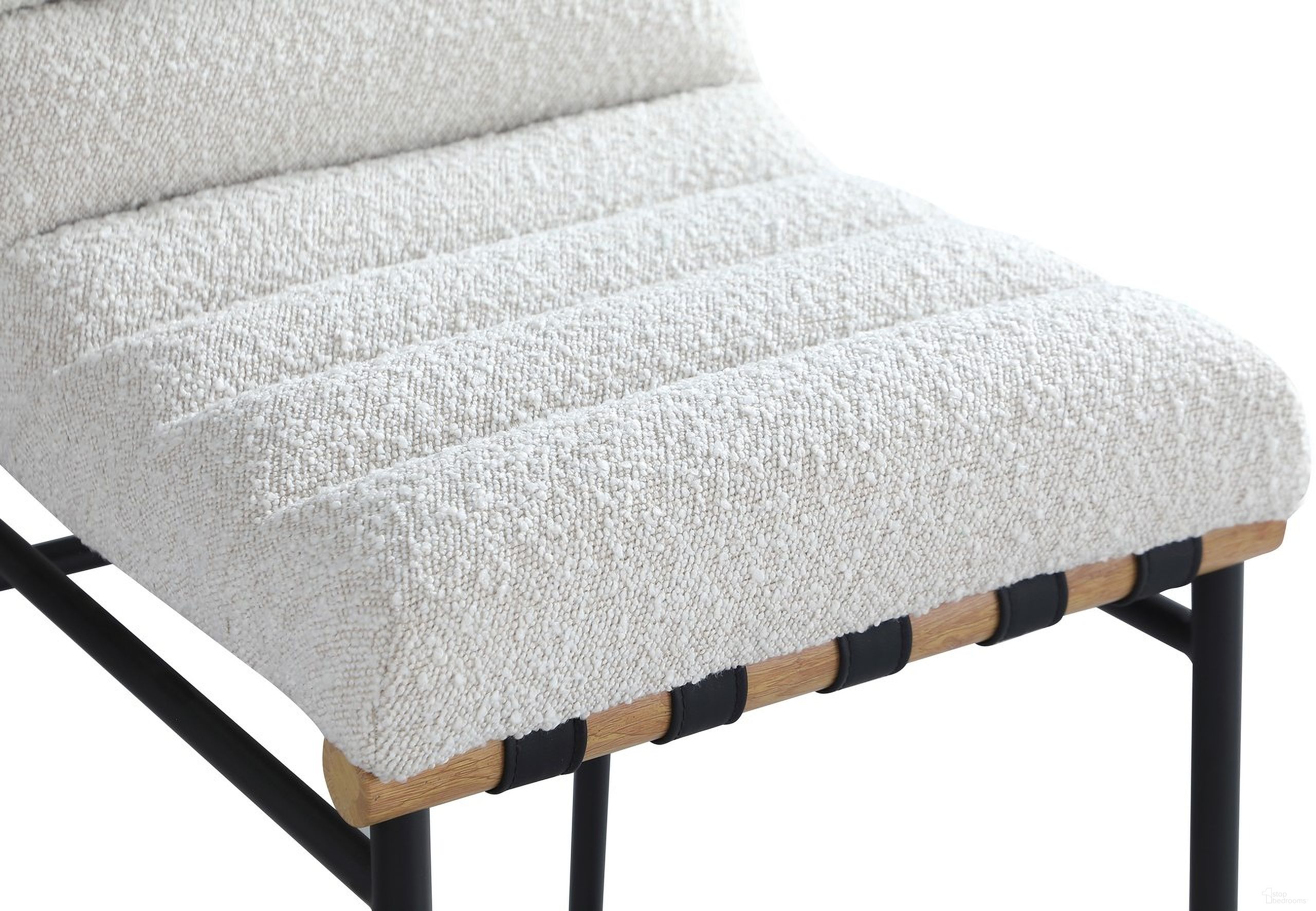 Burke Boucle Fabric Counter Stool In Cream by Meridian | 1StopBedrooms