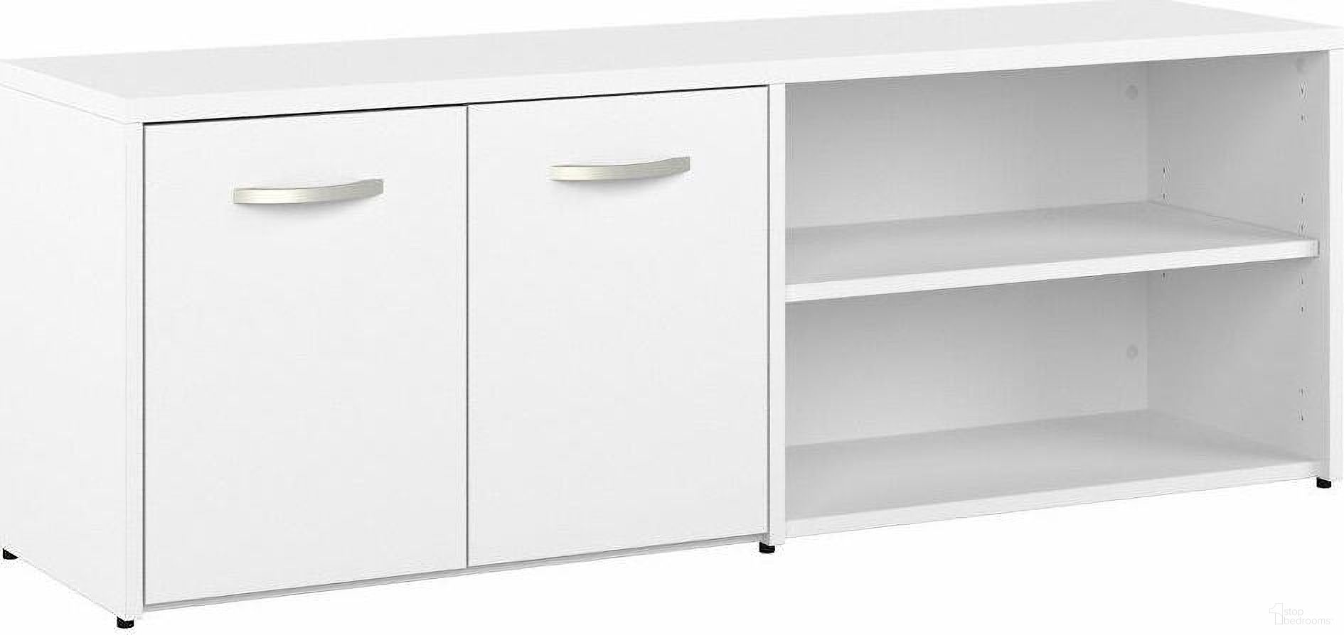 Bush Business Furniture Hybrid Low Storage Cabinet with Doors and ...