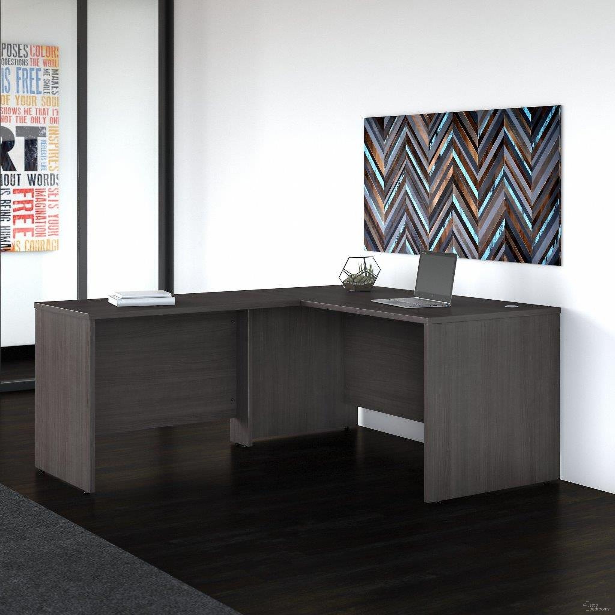 Bush Business Furniture Studio C 60W x 30D L Shaped Desk with 42W ...
