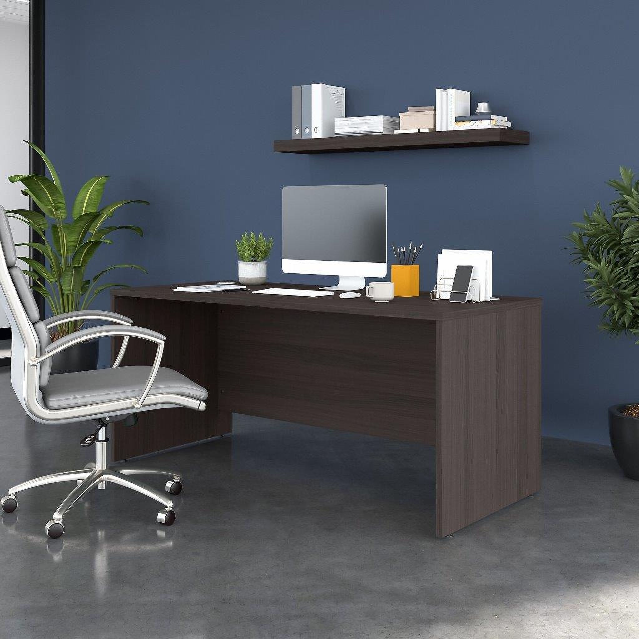 Bush Business Furniture Studio C 66W x 30D Office Desk in Storm Gray by ...