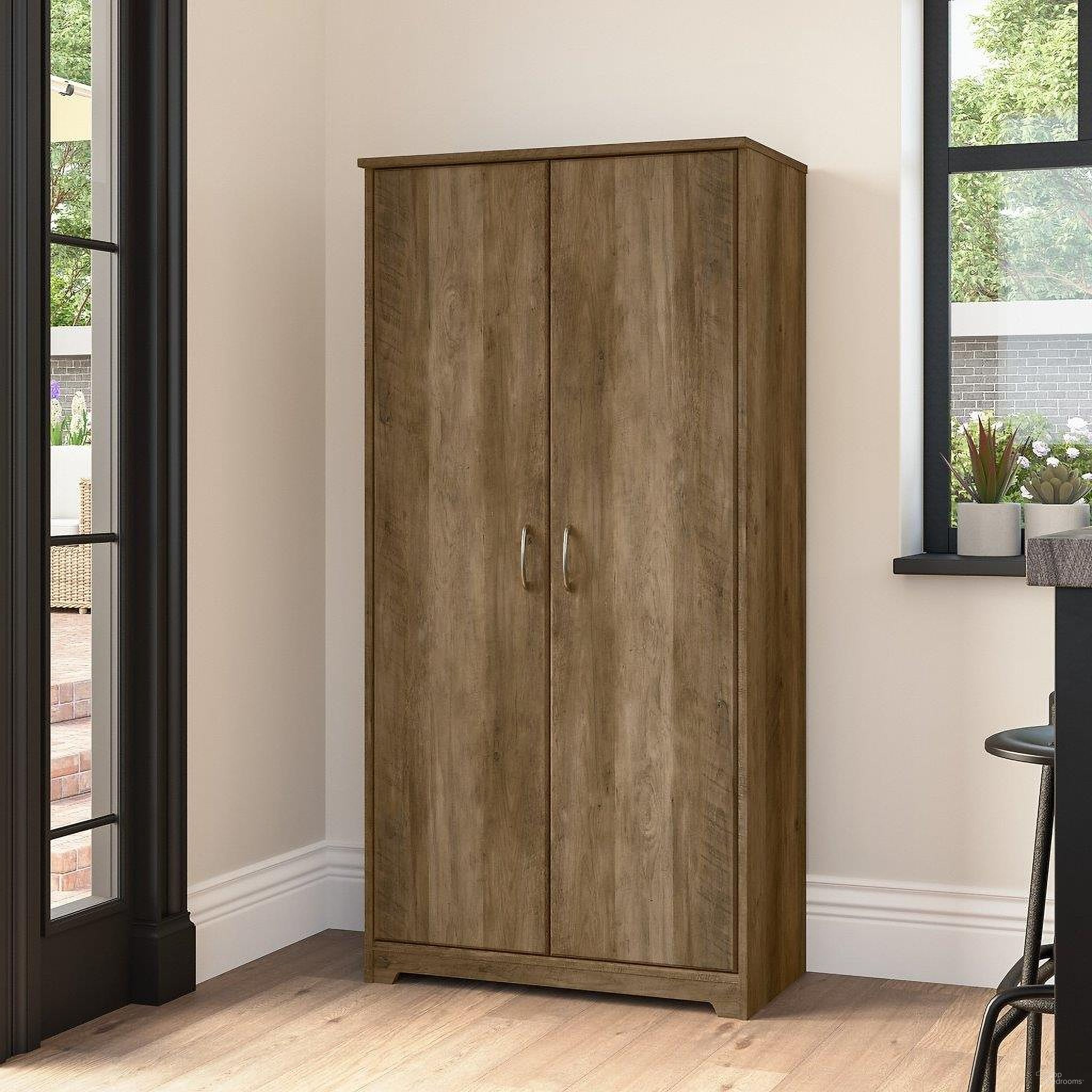Bush Furniture Cabot Tall Kitchen Pantry Cabinet with Doors in ...