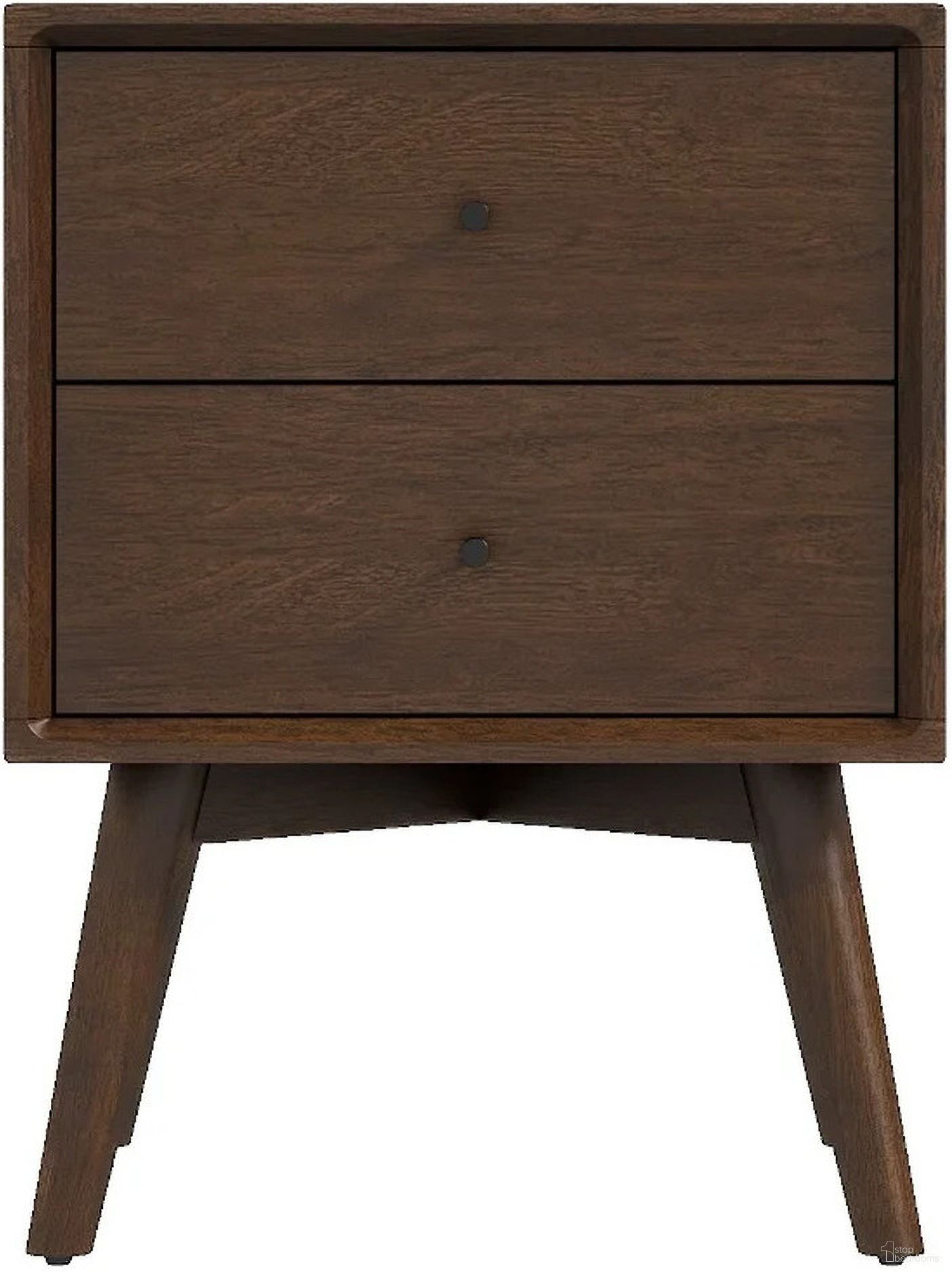 Caroline Mid Century Modern Single Drawer Walnut Night Stand by ...