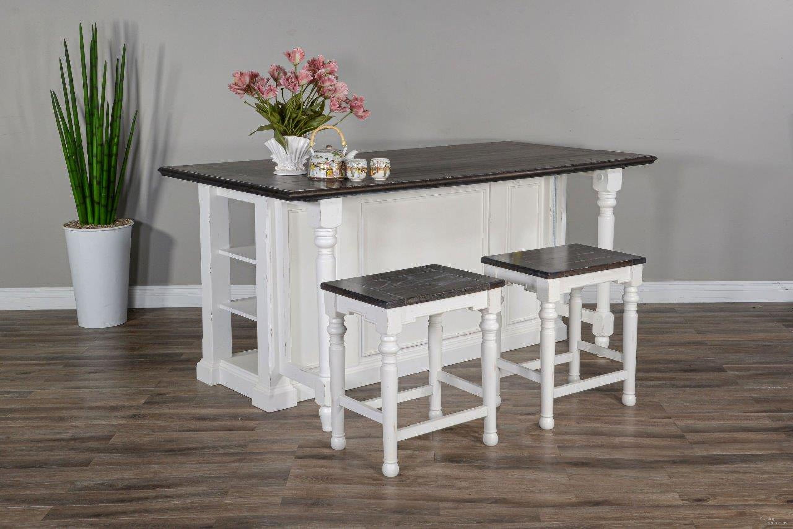 Carriage House European Cottage Kitchen Island Set by Sunny Design ...