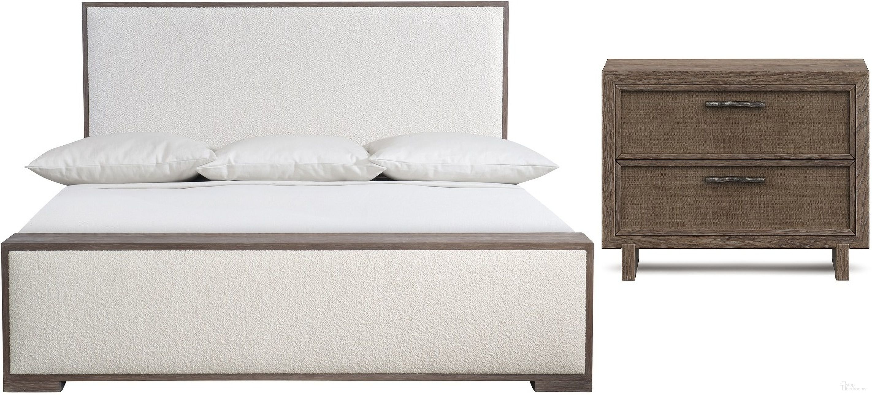 Casa Paros Wood Framed Panel Bedroom Set In Beige by Bernhardt ...