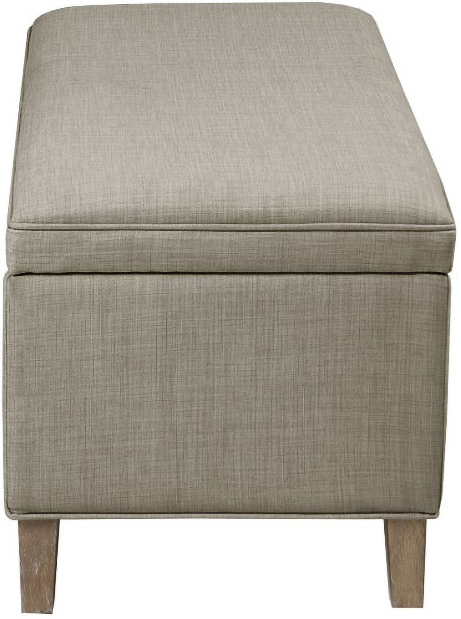 Caymus Soft Close Rectangular Storage Bench In Light Grey by Martha ...