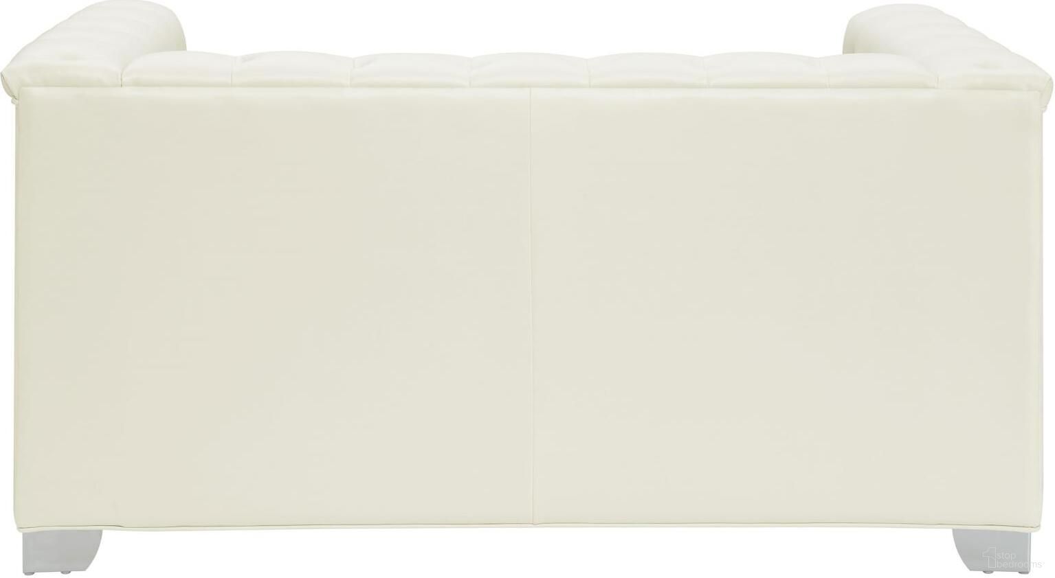 Chaviano Pearl White Tufted Loveseat by Coaster | 1StopBedrooms