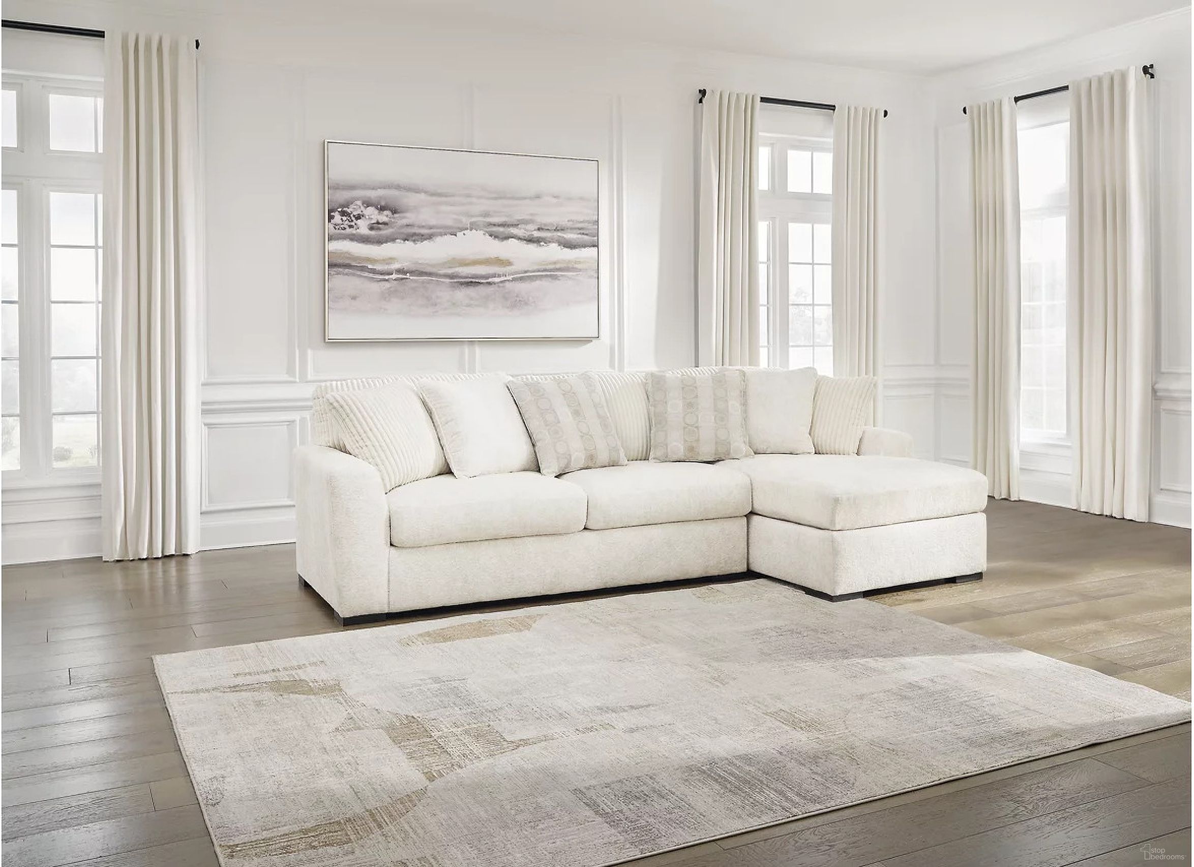 Chessington 2-Piece RAF Sectional with Chaise In Ivory by Ashley ...