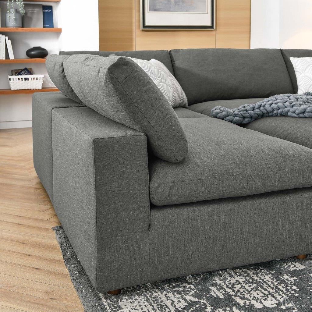 Commix Down Filled Overstuffed 6-Piece Sectional Sofa In Gray by Modway ...