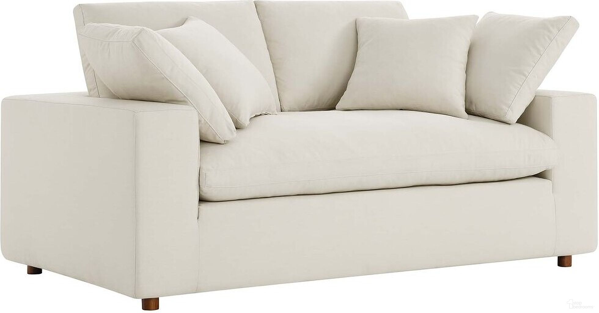 Commix Down Filled Overstuffed Loveseat In Light Beige by Modway ...