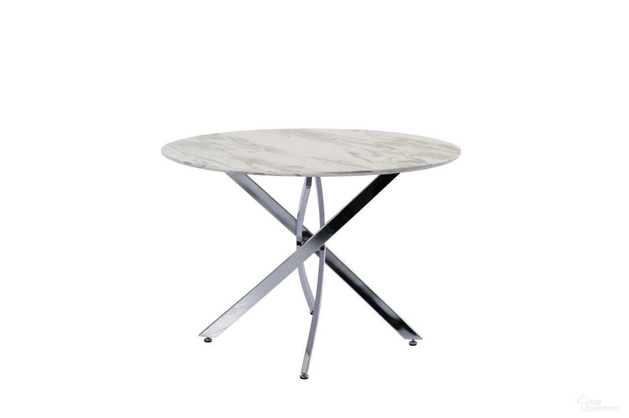 Sandra Marbleized Melamine Dining Table by Chintaly Imports | 1StopBedrooms