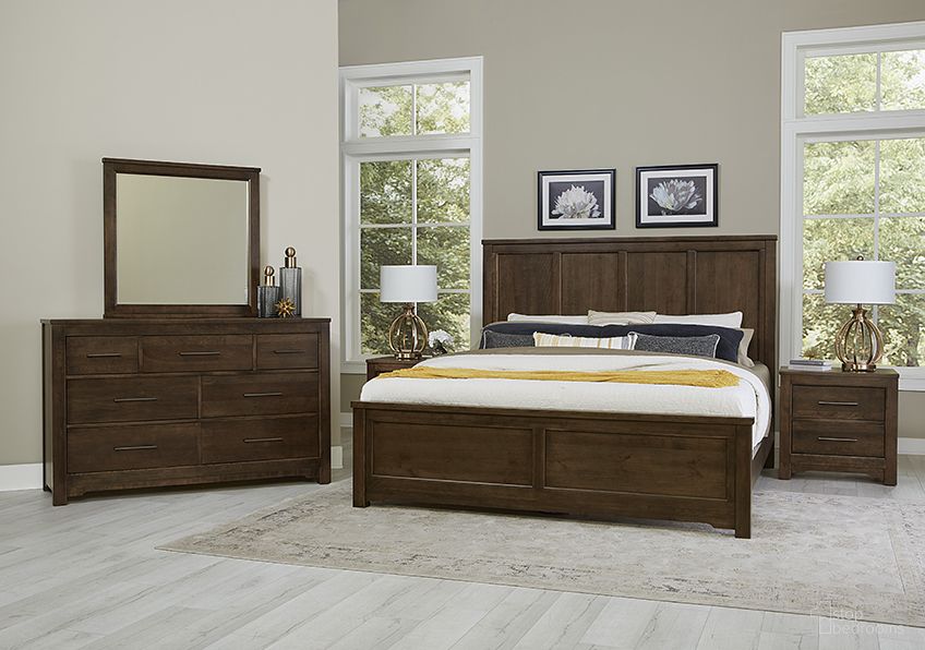 Crafted Cherry Panel Bedroom Set In Dark Cherry by Artisan & Post ...