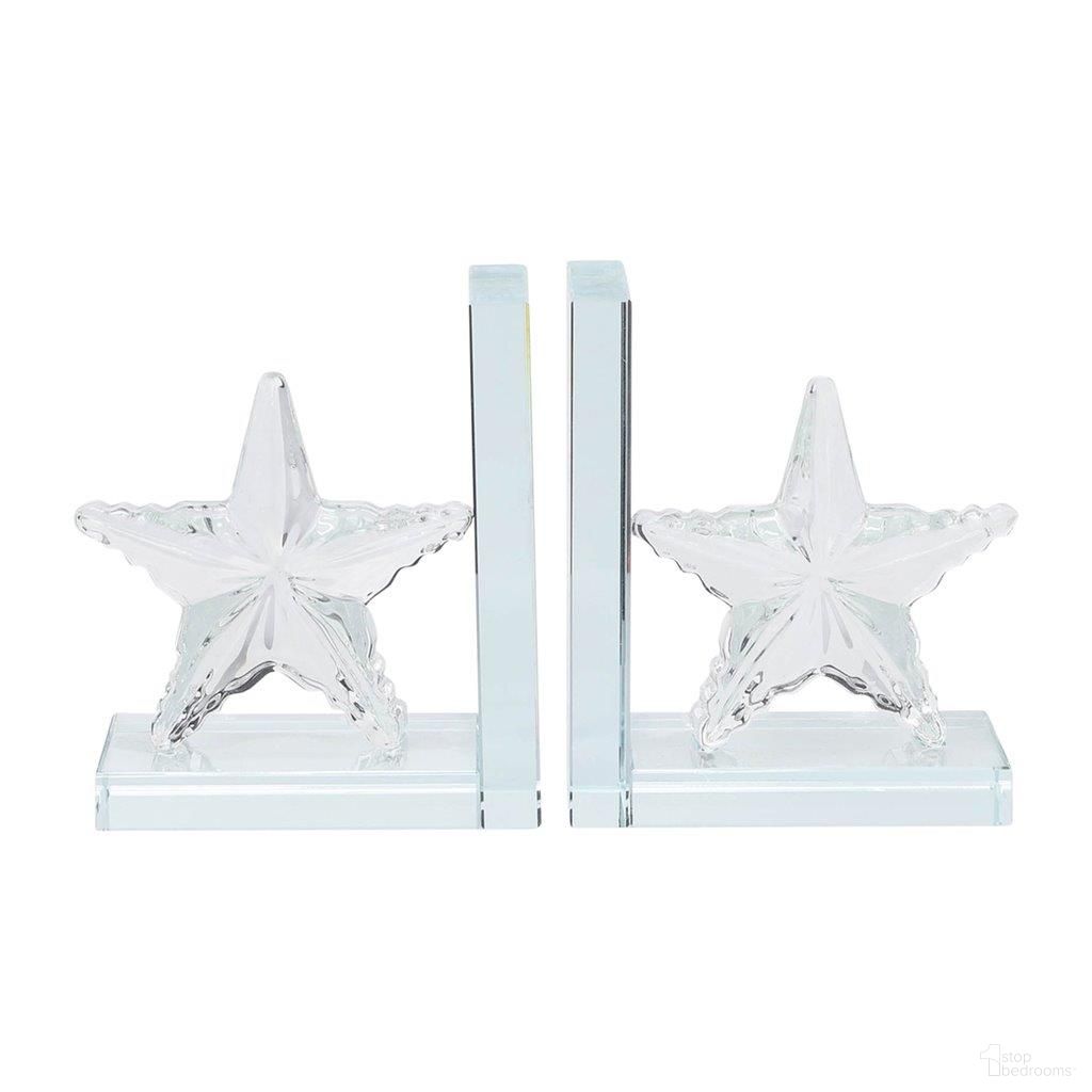 Crystal 5 Inch Star Bookends Set of 2 by Sagebrook | 1StopBedrooms