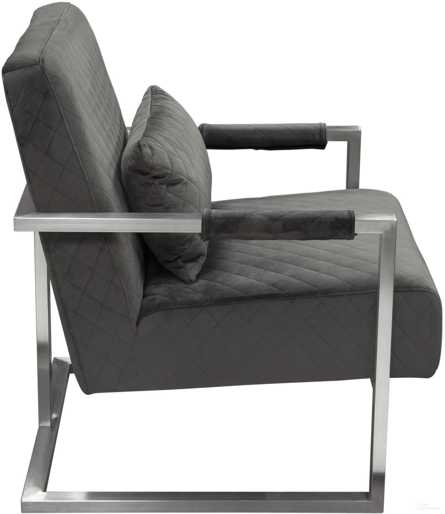 Diamond Sofa Studio Dusk Grey Fabric Accent Chair | 1StopBedrooms