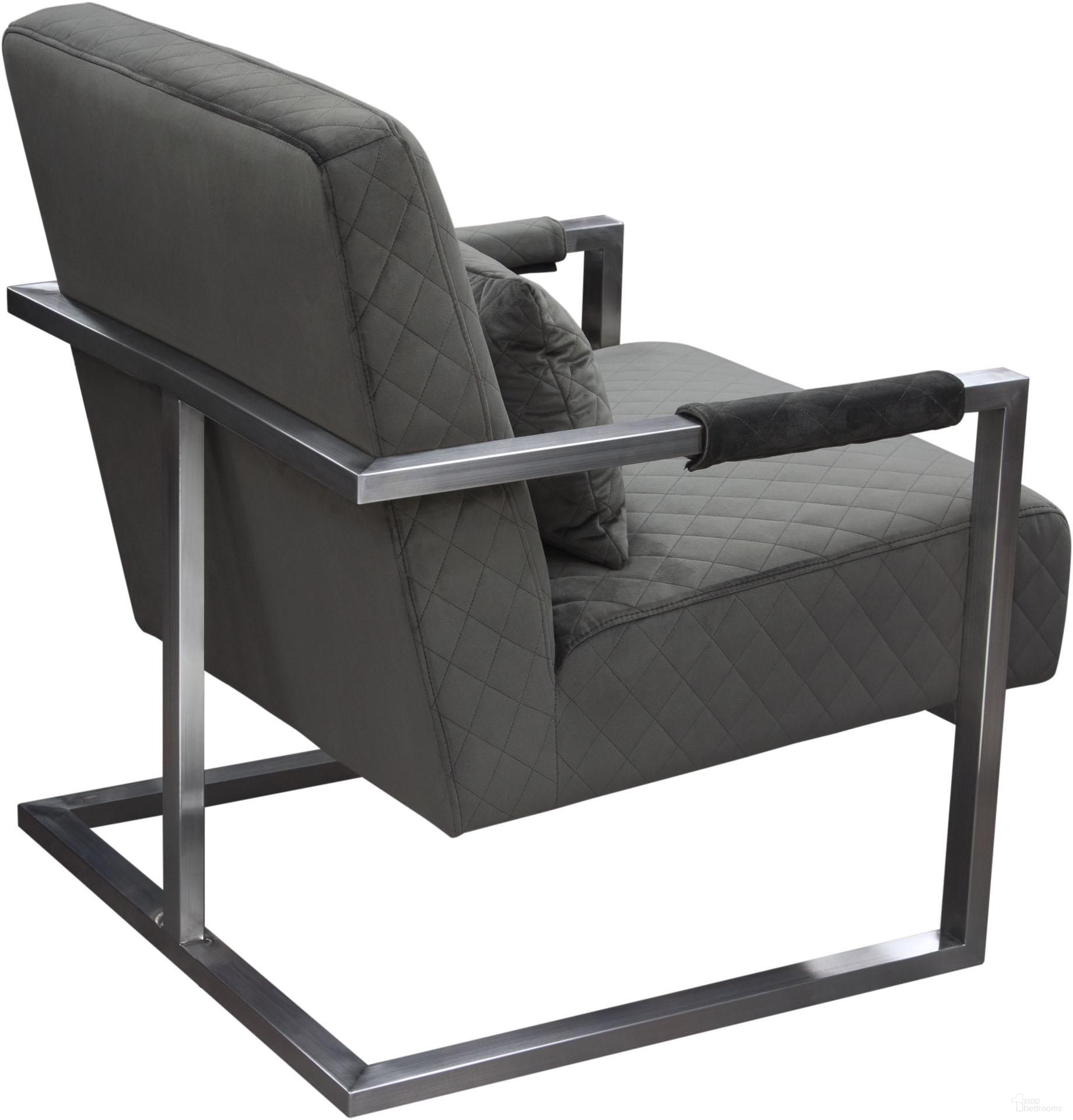 Diamond Sofa Studio Dusk Grey Fabric Accent Chair | 1StopBedrooms
