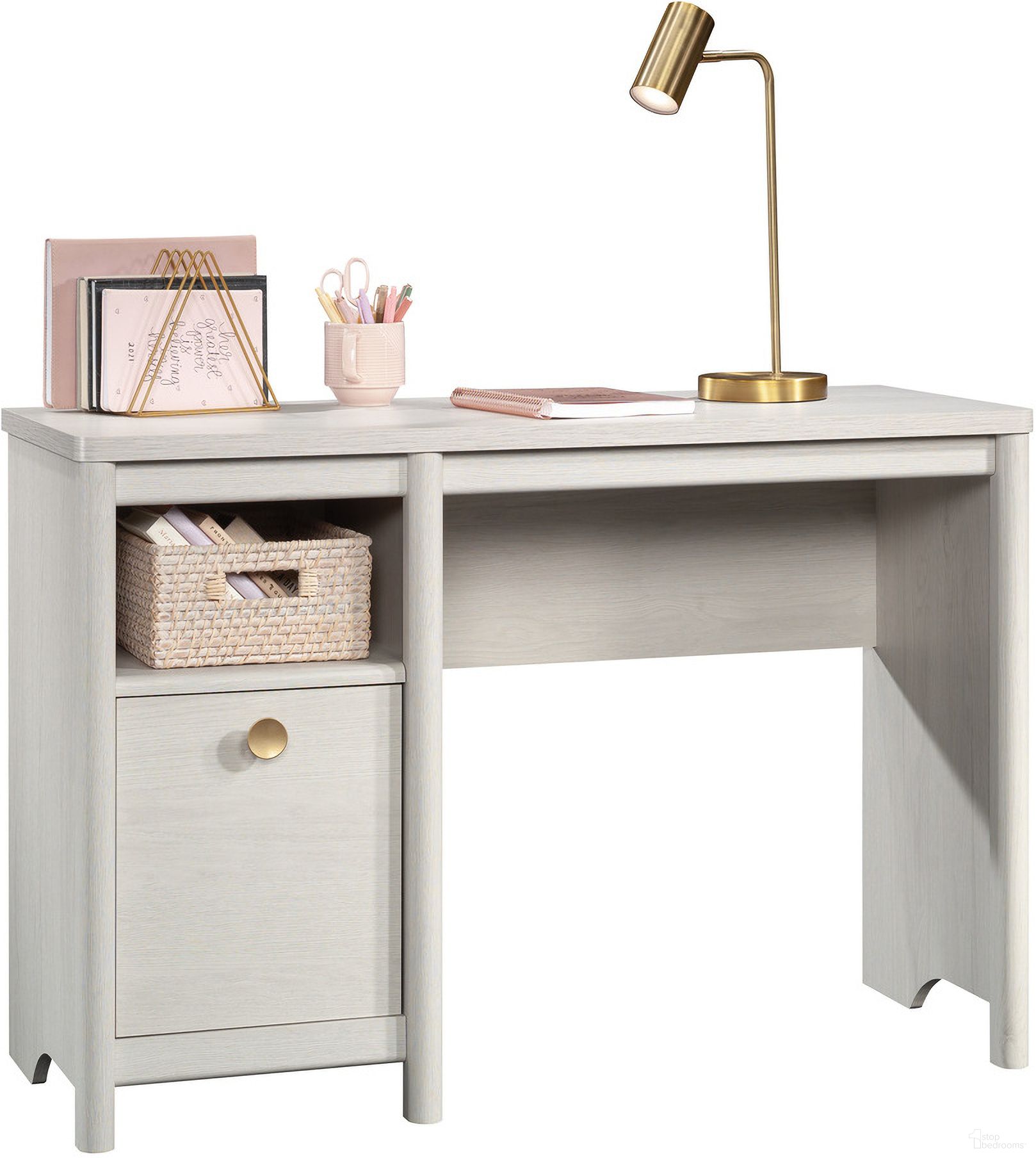 Dover Edge Desk In Glacier Oak by Sauder | 1StopBedrooms