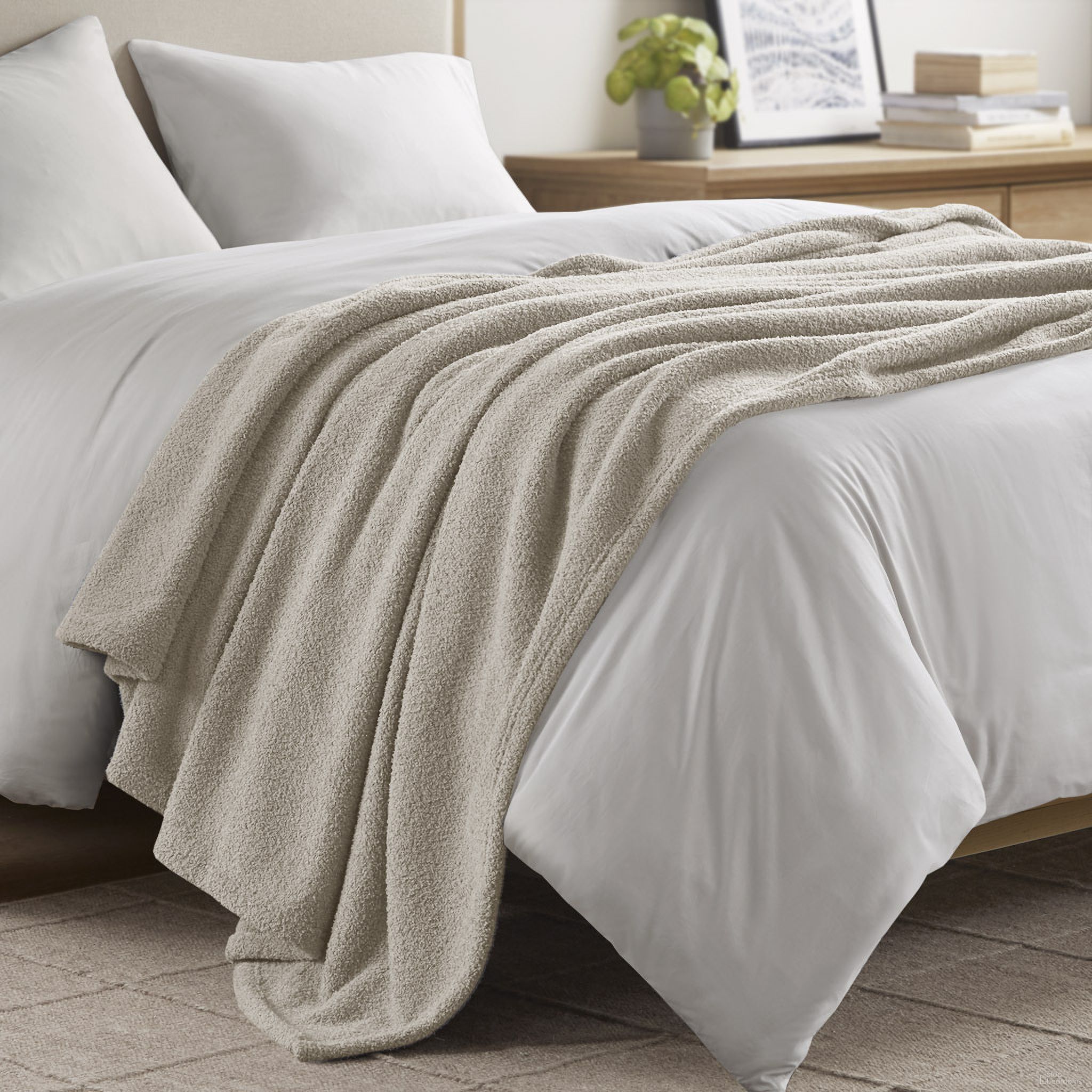 Dream Soft King Blanket In Taupe by Olliix | 1StopBedrooms
