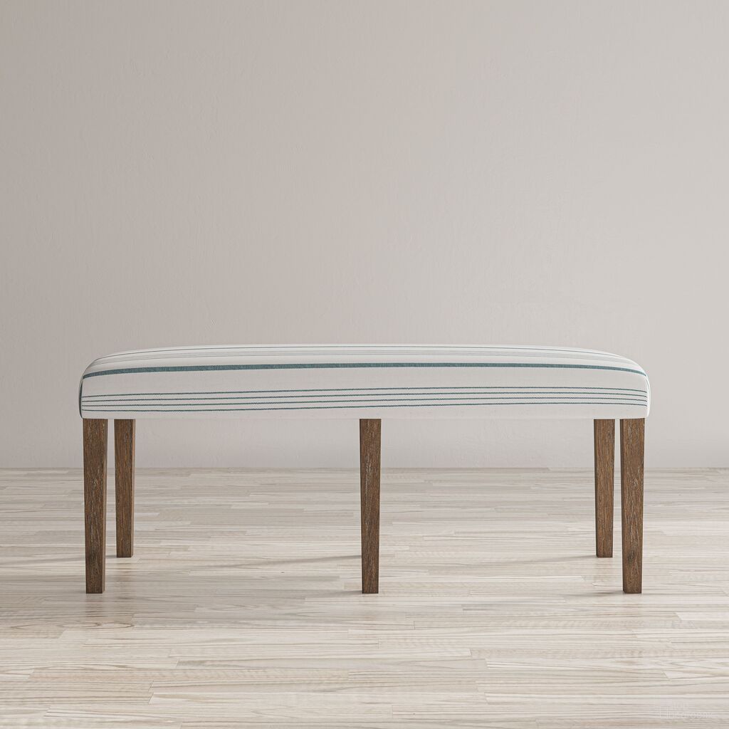 Eastern Tides Wire-Brushed Acacia 46 Inch Upholstered Dining Bench In ...