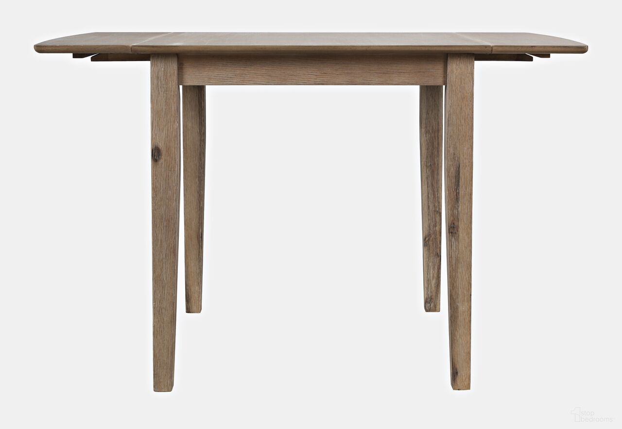 Eastern Tides Drop-Leaf Wire-Brushed Acacia Dining Table In Brushed ...