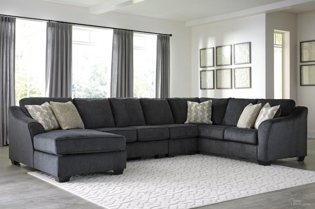 Eltmann Slate Chaise Large LAF Sectional by Ashley Furniture ...