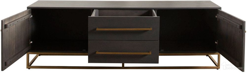 Encore Solid Mango Wood 2-Door and 2-Drawer Entertainment Cabinet In ...