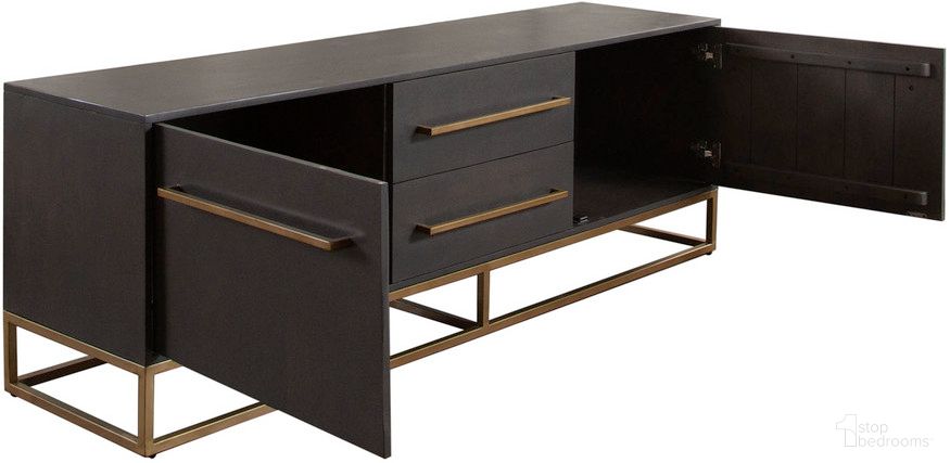 Encore Solid Mango Wood 2-Door and 2-Drawer Entertainment Cabinet In ...