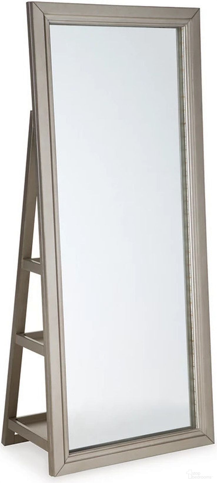 Evesen Floor Standing Mirror with Storage In Champagne by Ashley ...
