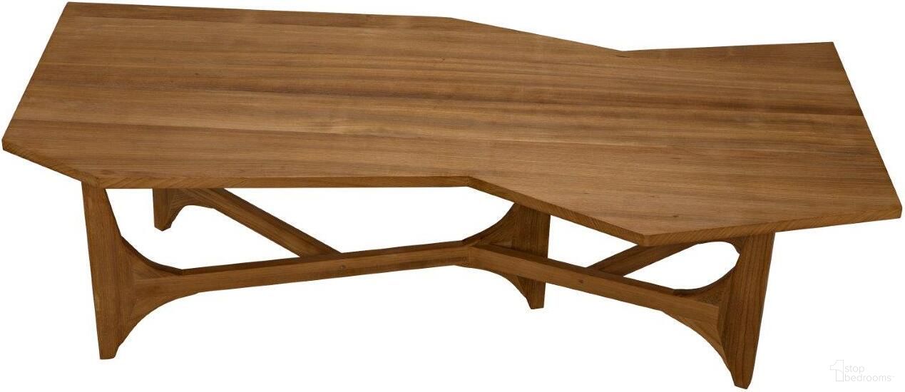 Fenton Coffee Table In Gold Teak by Noir | 1StopBedrooms