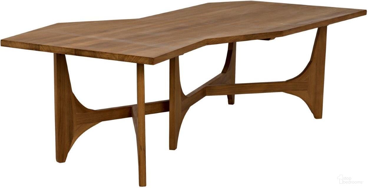 Fenton Coffee Table In Gold Teak by Noir | 1StopBedrooms