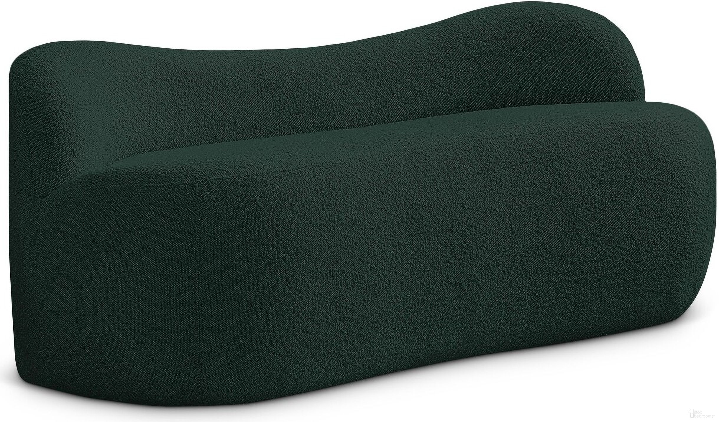 Flair Boucle Fabric Bench In Green by Meridian | 1StopBedrooms